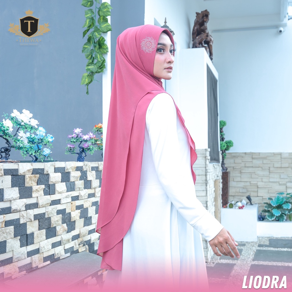 Thewa Veil/Zipper/hijab "NEW LIODRA" OVAL 2LAYER Antem | Shopee Singapore
