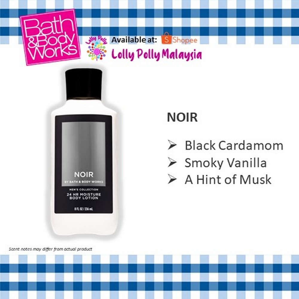 Authentic | Bath And Body Works Noir Body Lotion For Men (236 mL ...