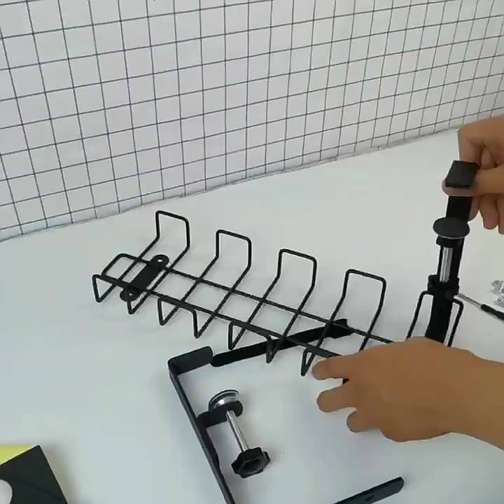 🇸🇬 [READY STOCK] 40/58CM Under Desk Cable Management Under table tray ...