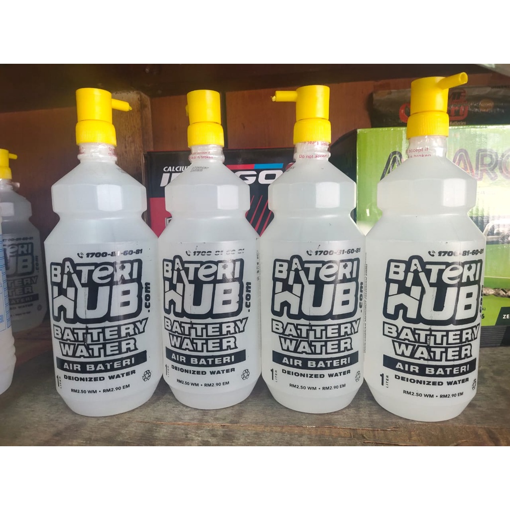 BATERI HUB / BATTERY WATER / AIR BATERI / DEIONISED WATER / 1 LITRE ...