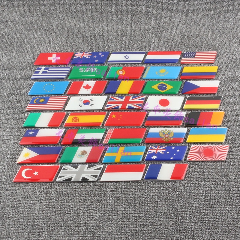 [Ready Stock] Car Metal Stickers United Kingdom Germany France Russia ...