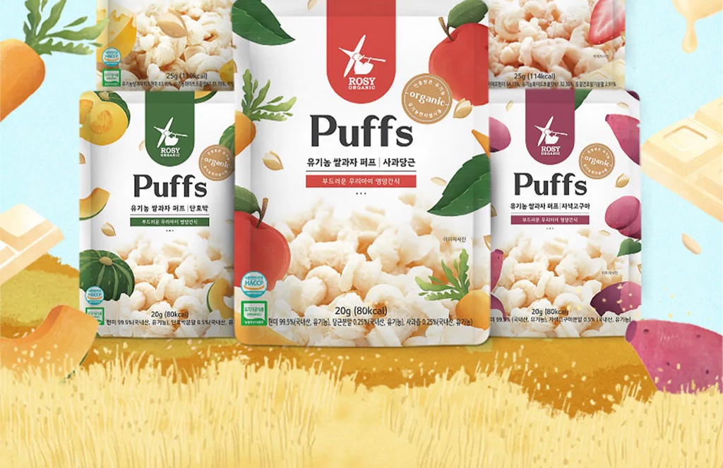 Rosy Organic Organic Rice Puffs 20g/25g [Assorted Flavour] | Shopee ...