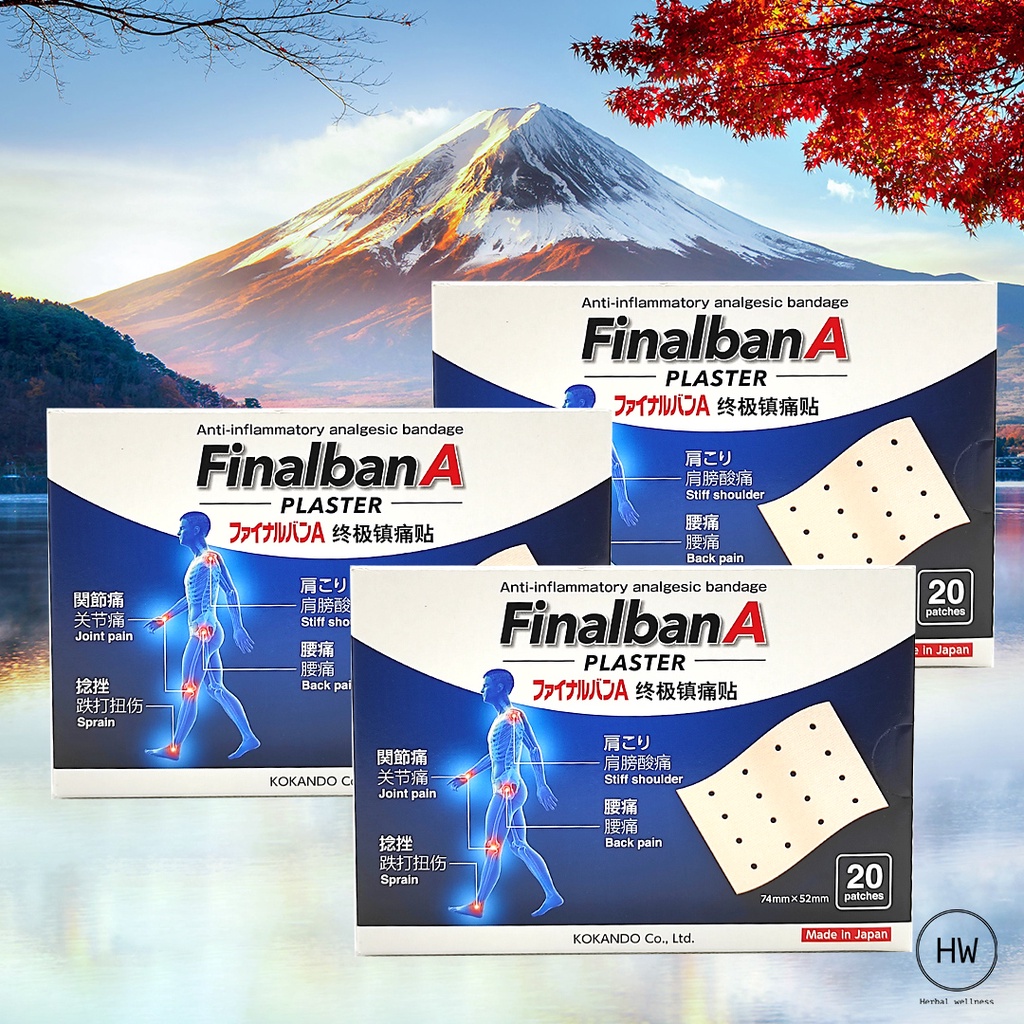 [3 BOXES]FinalbanA Anti-inflammatory Analgesic Plaster 20's | Shopee ...