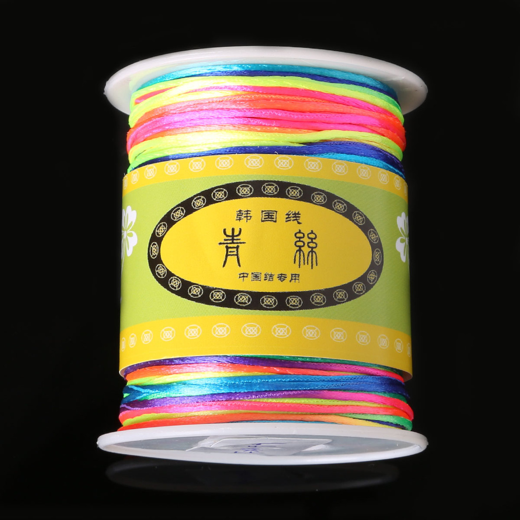 1.5mm 70M/roll nylon Cord Satin Braided String Mixed 21 Colors for ...