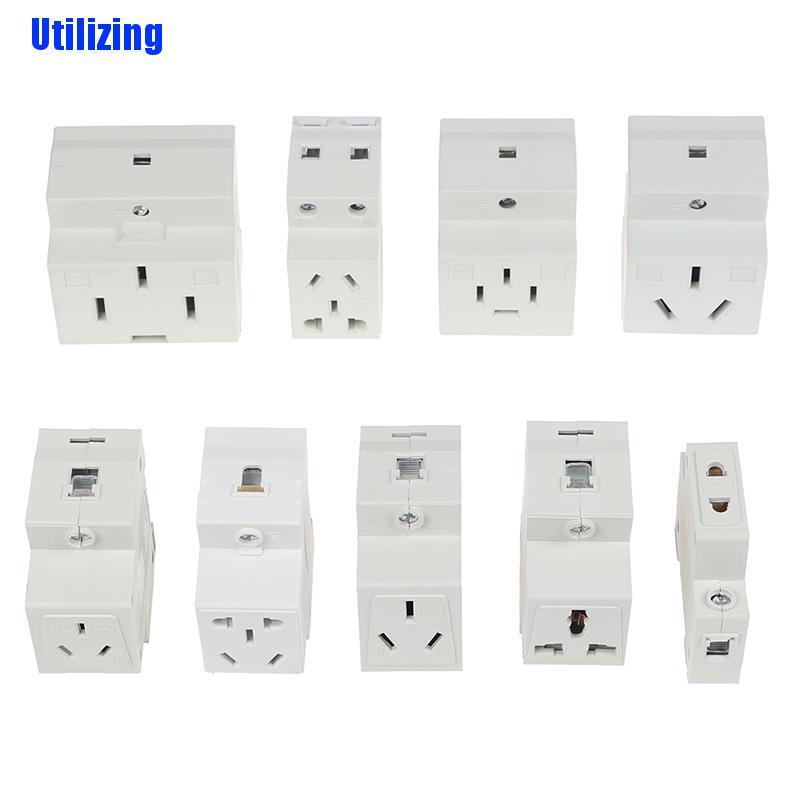 UTZN Din Rail Mount Ac Power Ac30 Modular Socket 10/16A 250V Ac Socket ...