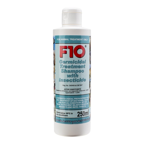 F10 GERMICIDAL TREATMENT SHAMPOO WITH INSECTICIDE 250ml TREATMENT ...