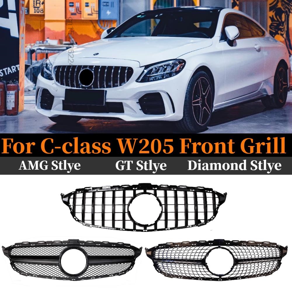 Front Grill For Mercedes Benz C Class W205 2014-2019 C180 C200 C260 ...