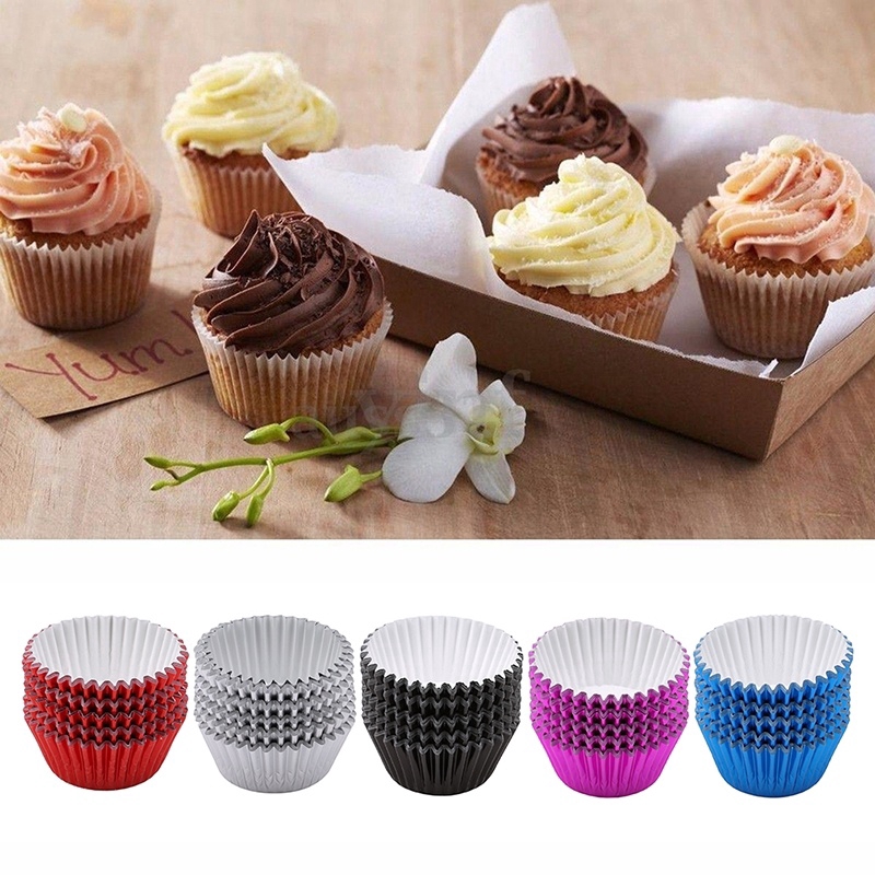100PCS Mini Paper Cupcake Case Wrapper Muffin Liners Greaseproof Baking ...