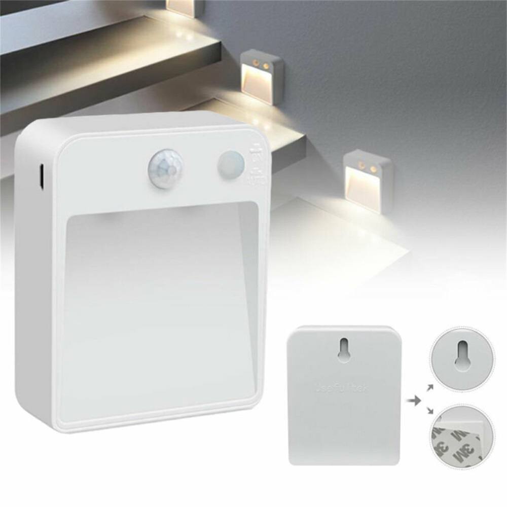 Night Light Battery Operated Step Lights LED Stair lights Motion USB ...