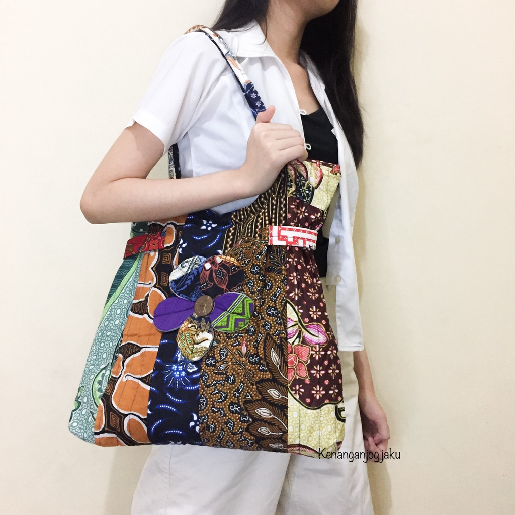 Arum TOTE BAG | Premium Tote Bag Totebag Batik Patchwork Tote Ethnic By Jogja Crafts Souvenir ...