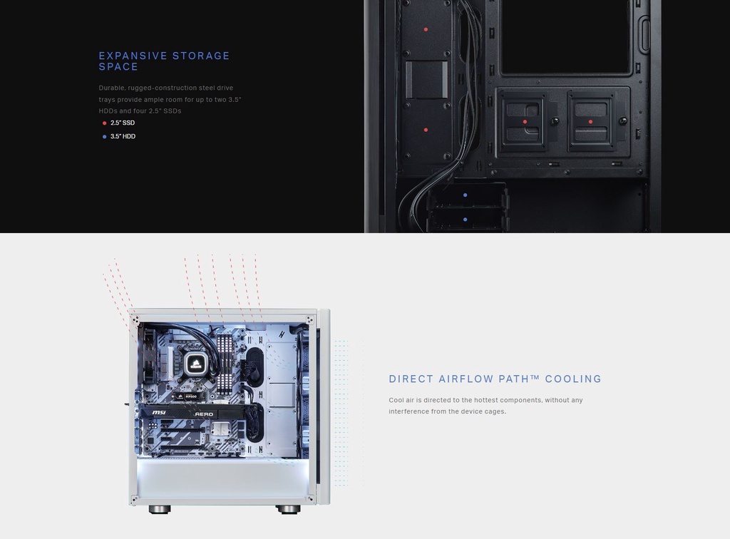 CORSAIR CARBIDE SERIES 275R Mid-Tower Gaming Case, Tempered Glass ...