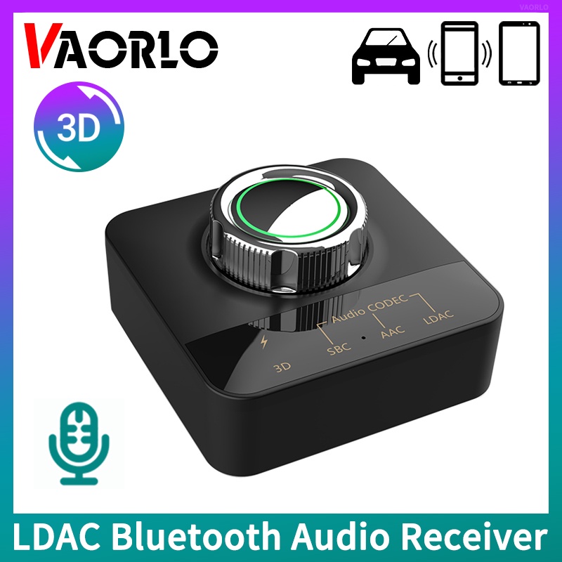 Bluetooth Audio Receiver 3D Stereo Surround Sound With Mic LDAC/AAC/SBC ...