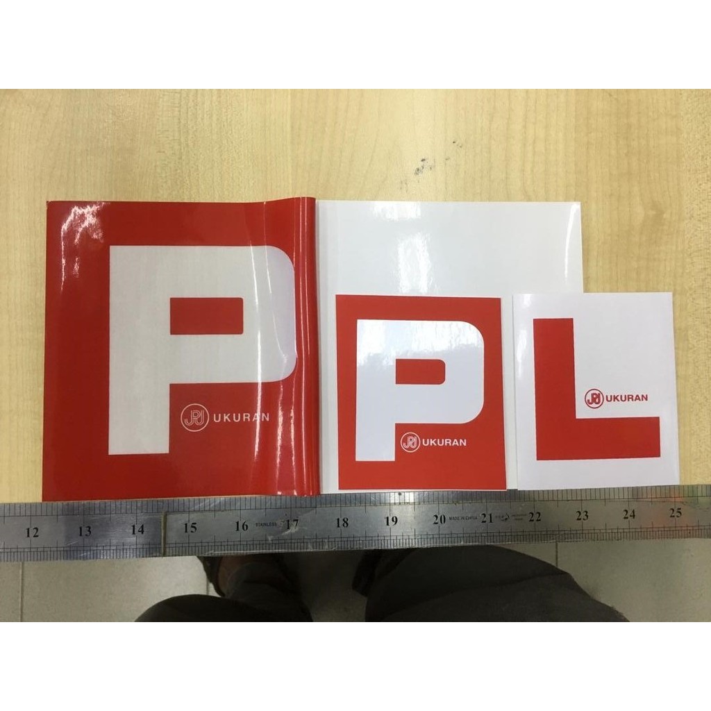 Motorcycle Car Driving License Sticker P or L license Sticker size JPJ ...