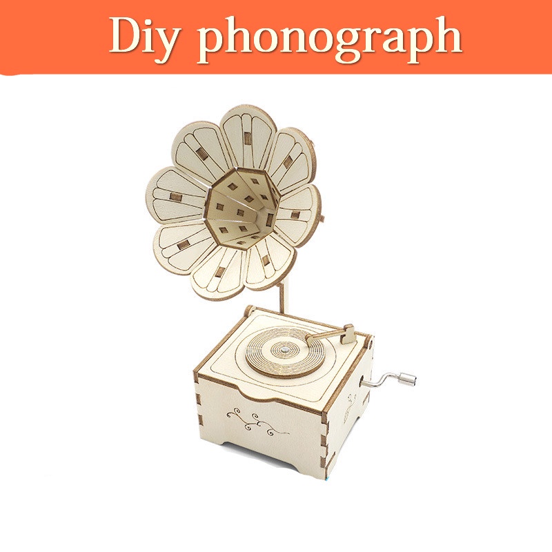 Handmade Phonograph Music Box Children's Toy, Educational Toys Set For ...