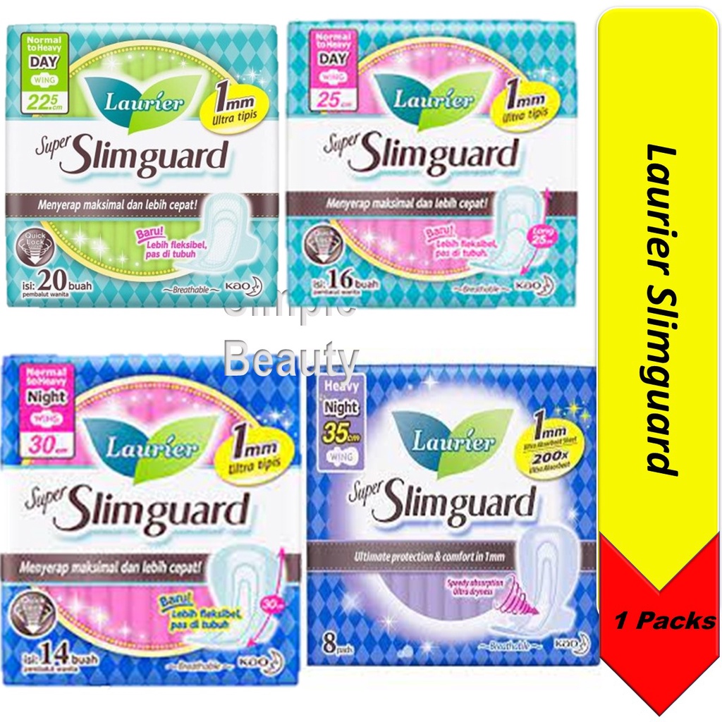Laurier Sanitary Pads Slimguard 22.5cm/25cm/30cm/35cm | Shopee Singapore