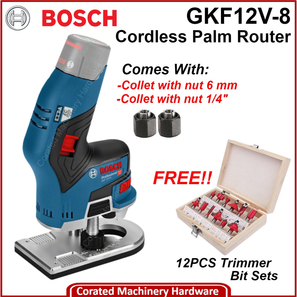 [CORATED] Bosch GKF12V-8 Cordless Palm Router Without Battery&Charger ...