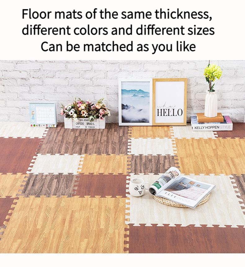 【Free Edge】DIY Puzzle Mat 60x60cm Bedroom Thicken Foam Splicing Floor ...