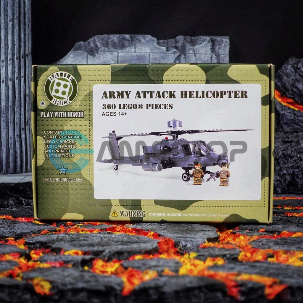 Lego Army Attack Helicopter Battle Brick Genuine American PVC ABS ...