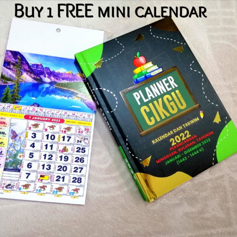 Planner Cikgu 2022 Kalender & Takwim Padat Lengkap (FREE MINI CALENDER ...