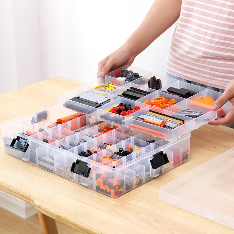 Transparent Lego Storage Box Multi-Layer Detachable Portable Assembly ...