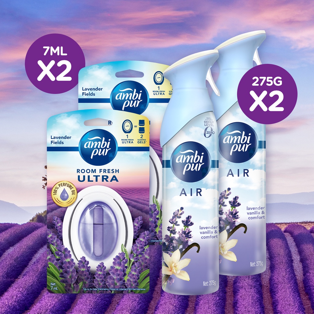 [Bundle of 2] Ambi Pur Air Freshener 7ml x 2 (Mild Lavendar) + [Bundle ...