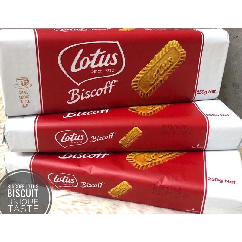 Lotus Biscoff Caramel Biscuit 250 Gr 32Pc - Caramelised Biscuits HALAL ...