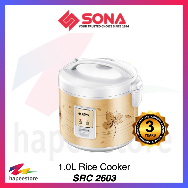 Sona 1.0L Rice Cooker - SRC 2603 SRC2603 (3 Years Warranty) | Shopee ...