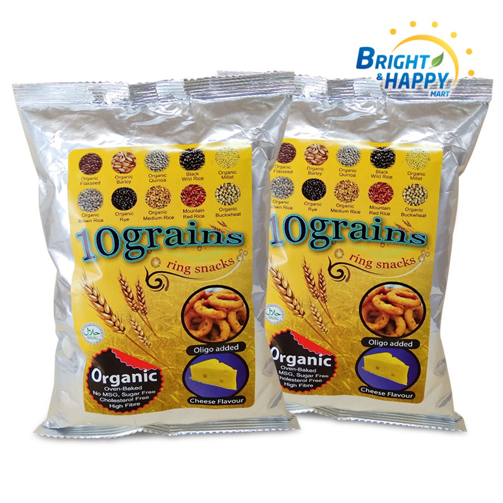 10 Grains Ring Snacks 有机十谷圈 (2 x 50g) | Shopee Singapore