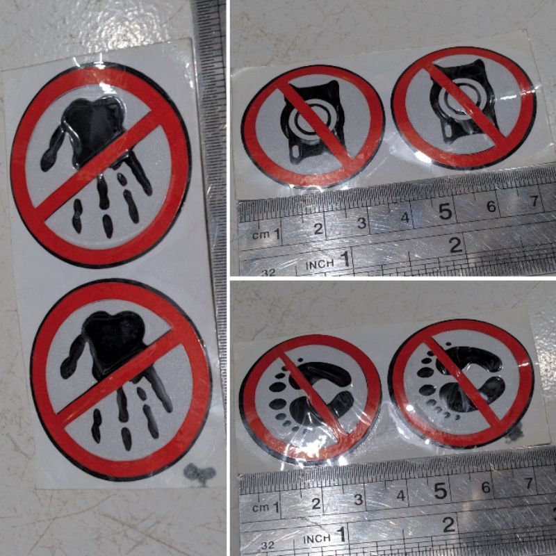 Thailook cutting warning sticker no camera, don't touch, no step on ...