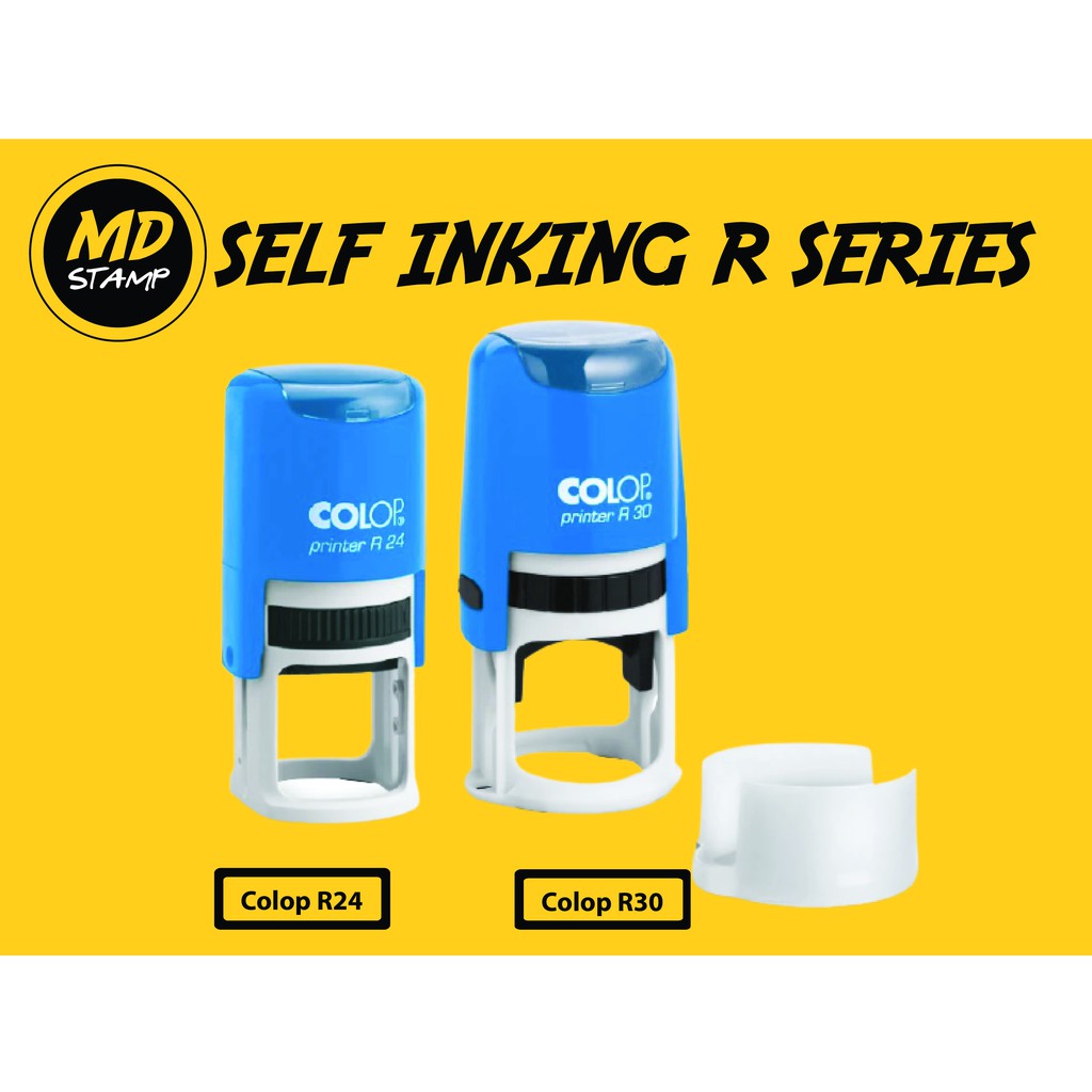 Rubber Stamp COLOP Printer Round Self-Inking Stamp R24 R30 | Shopee ...
