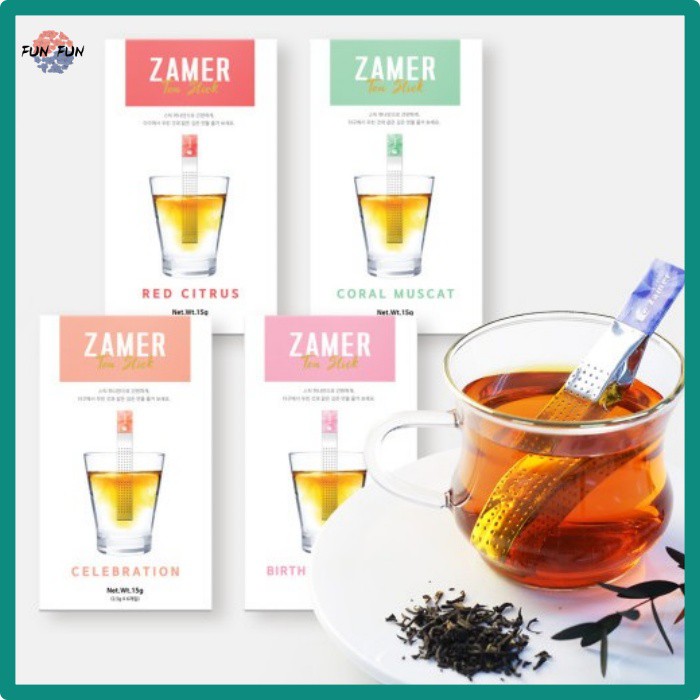 [CAFE ZAMER] Korea Cafe Zamer Tea Stick Blending Tea 4 Types Red Citrus ...