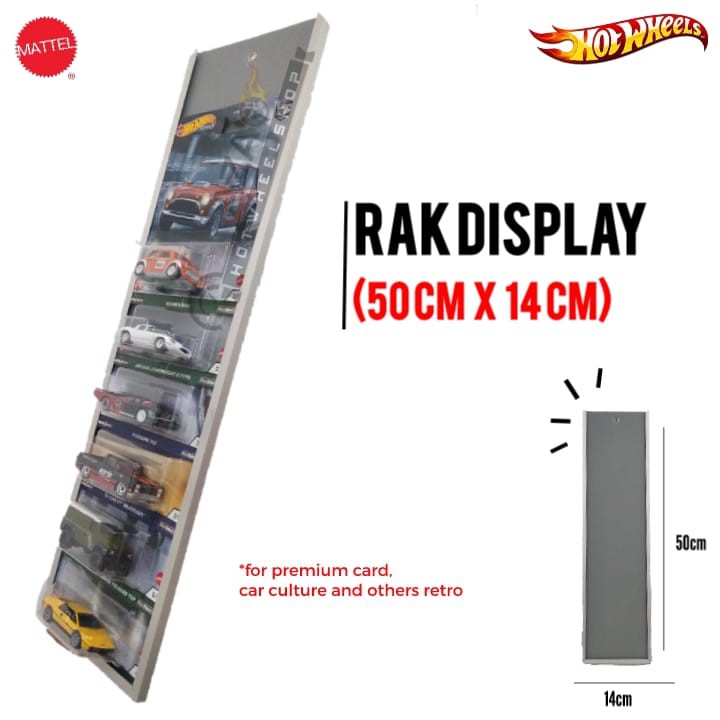 Diecast Hanging Rack DISPLAY Hot Wheels 50cm Premium Car Culture Retro ...
