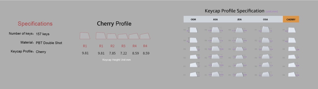 AKKO Psittacus (Japanese Hiragana) Keycap Set - ASA Profile (158-Key ...