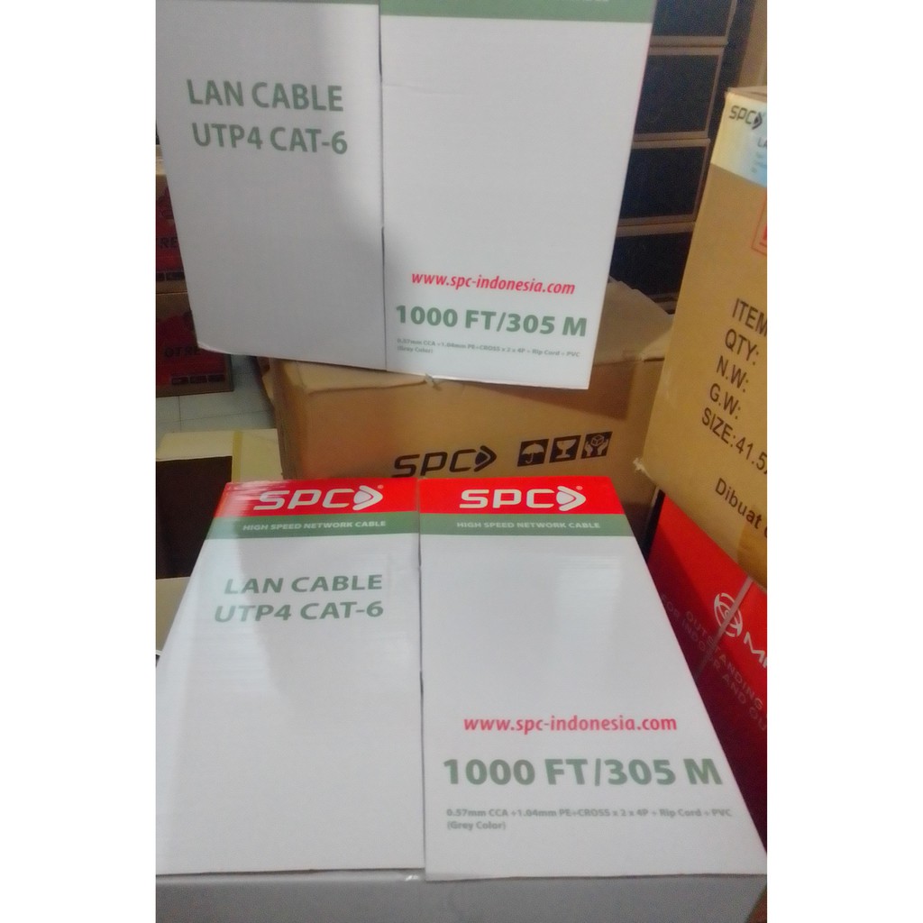 Lan Cable UTP 4 CAT 6 SPC Brand 1ROLL 305METER | Shopee Singapore