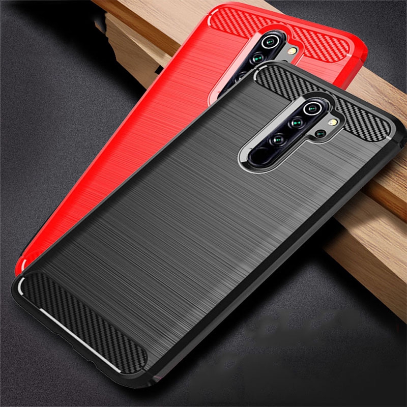Xiaomi Redmi Note 8 Pro Note 8 Soft Silicone TPU Carbon Fiber Hybrid ...