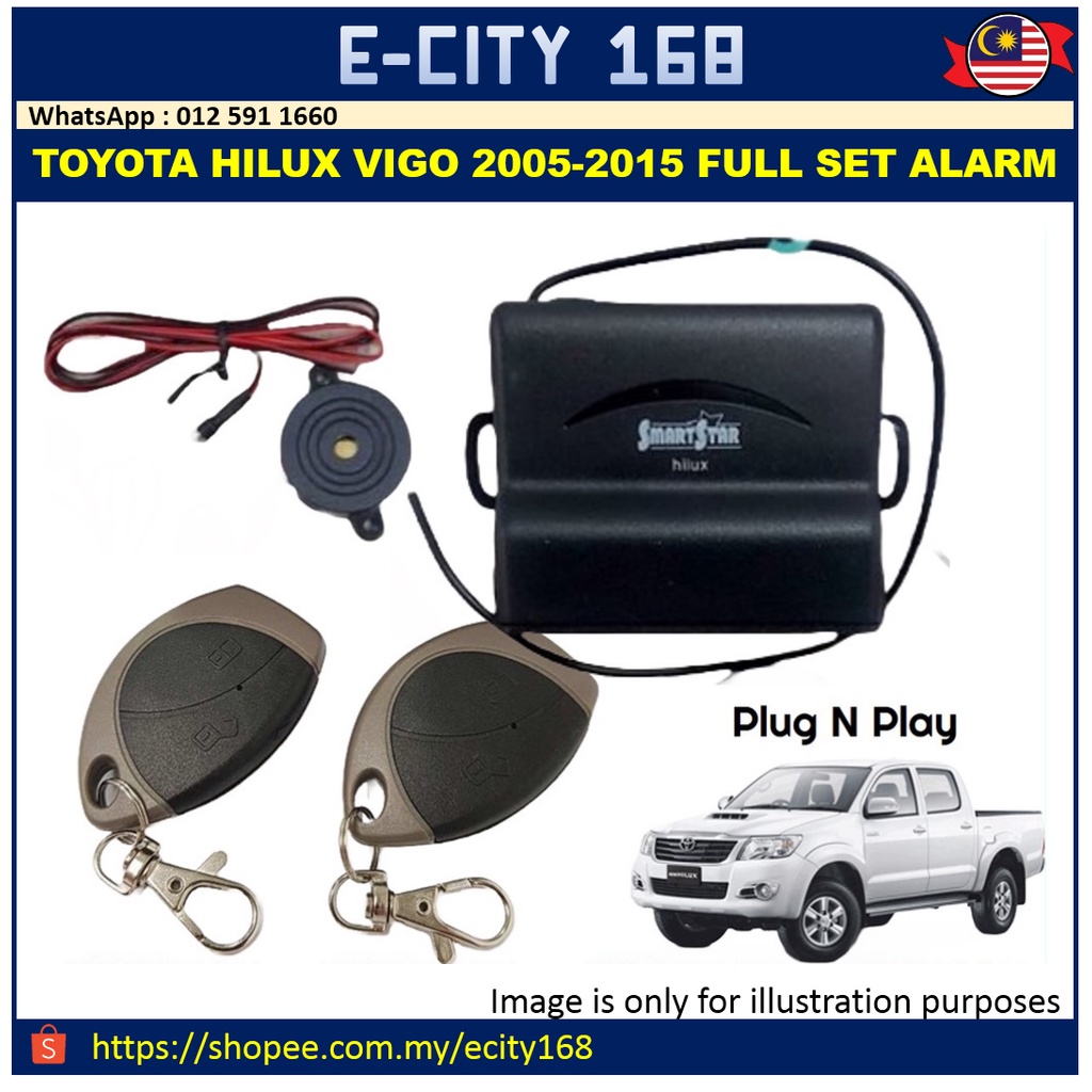 Toyota Hilux Vigo 2005-2015 OEM Plug & Play Full Set Car Alarm System ...