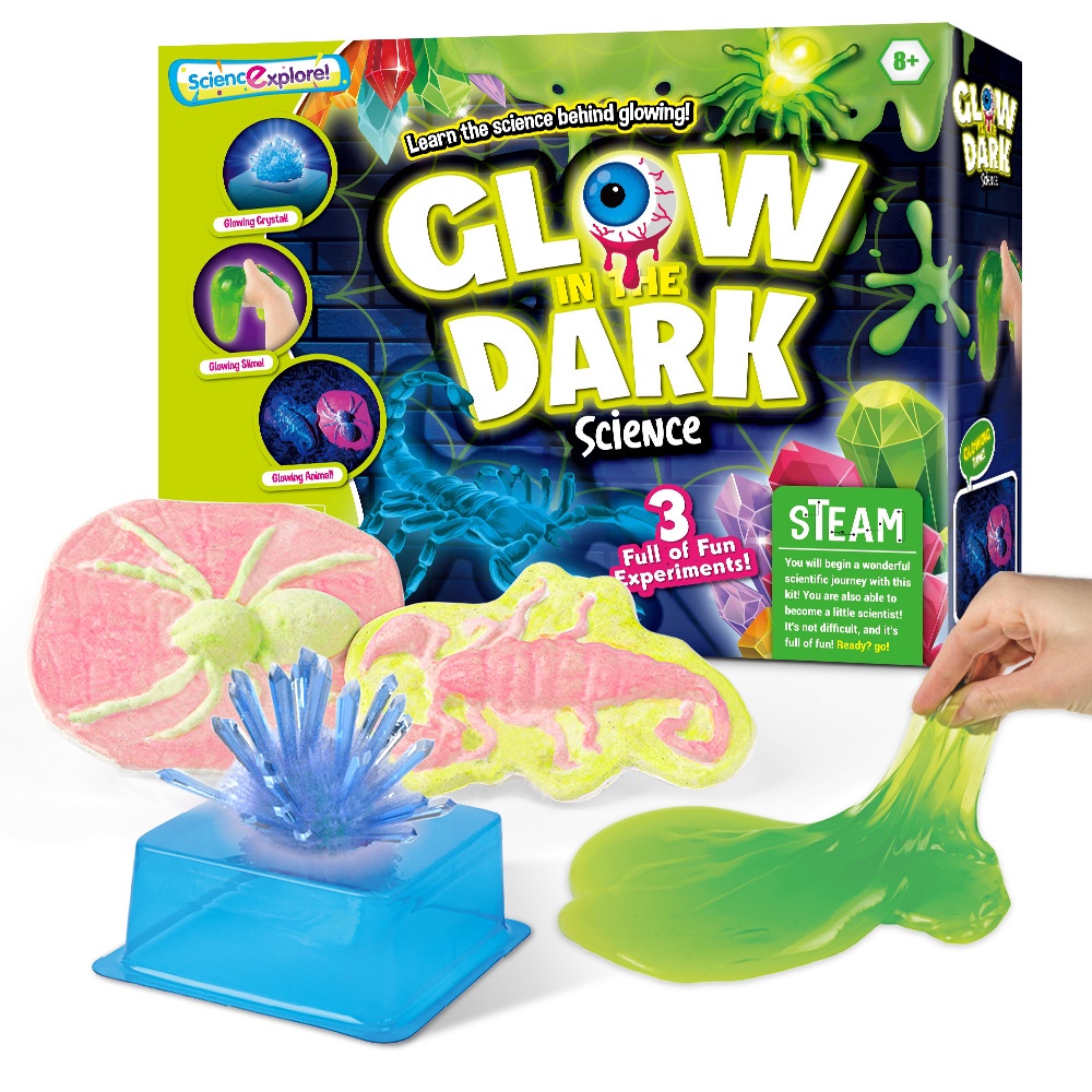 SciencExplore! Glow In The Dark Science Experiments Kit Stem ...