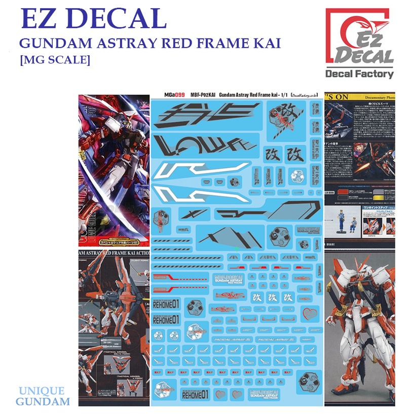 [EZ DECAL] N04 MG ASTRAY RED FRAME KAI [MG SCALE] PRE-CUT | Shopee ...