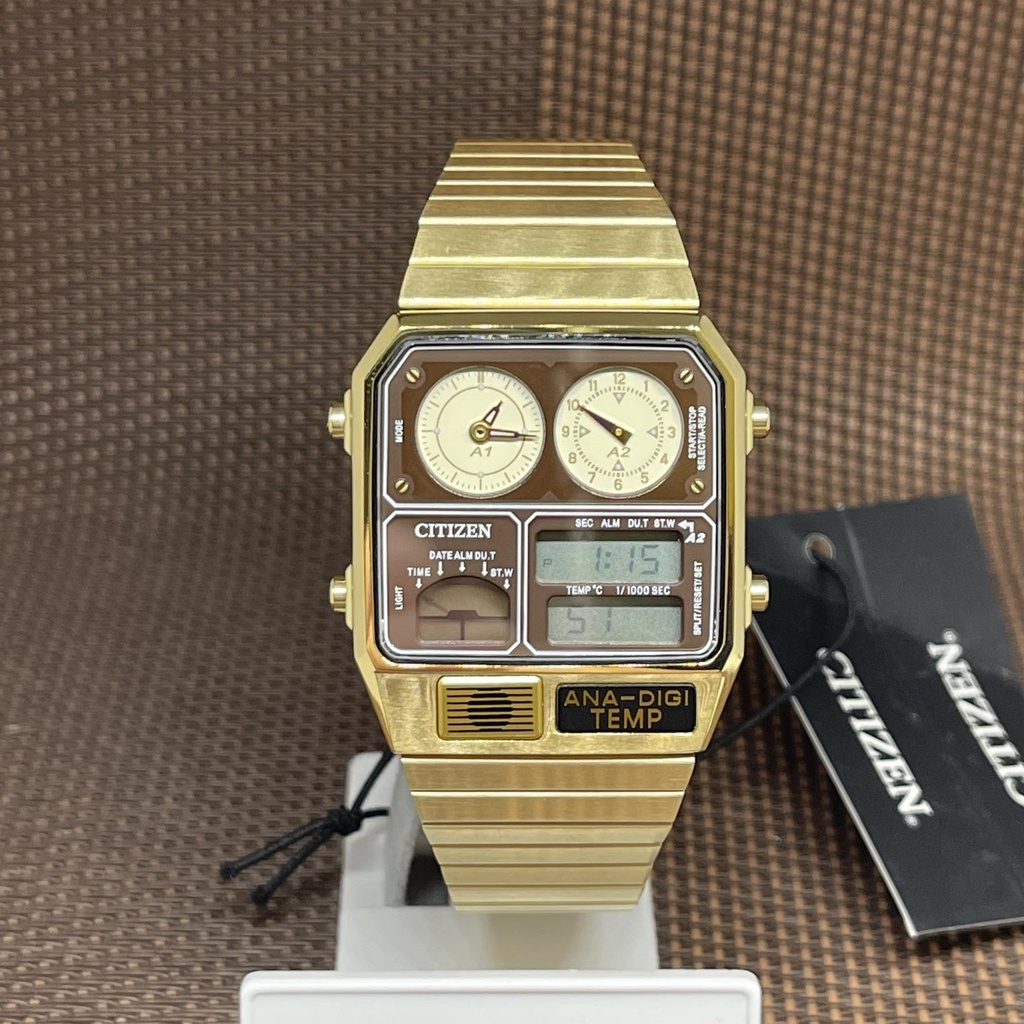 Citizen JG2103-72X ANA-DIGI Temperature Reproduction Model Dual Time Gold Watch | Shopee Singapore