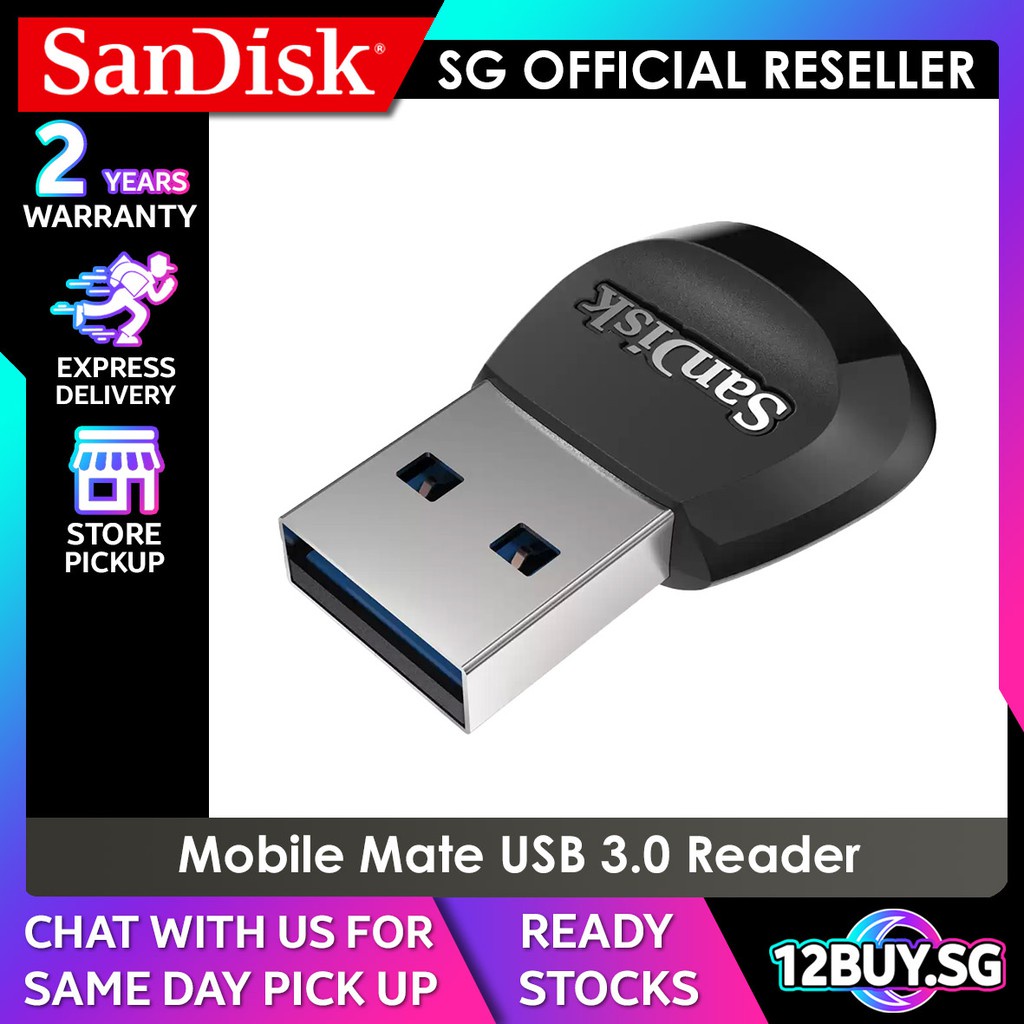 SanDisk Mobile Mate USB 3.0 microSD Card Reader Writer B531 12BUY.SG ...