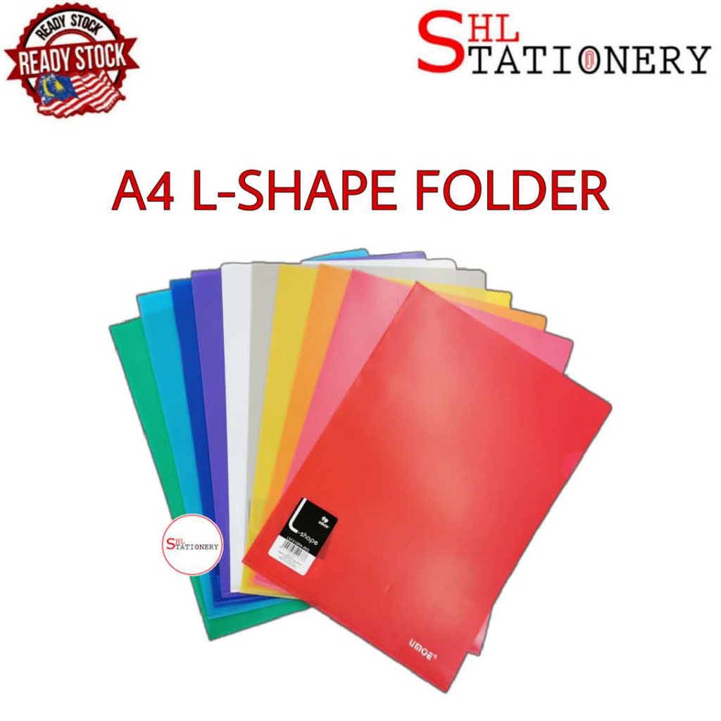 L Shape A4 Document Folder / Plastic File / PP Colour Paper Holder / Fail / 文件袋 | Shopee Singapore