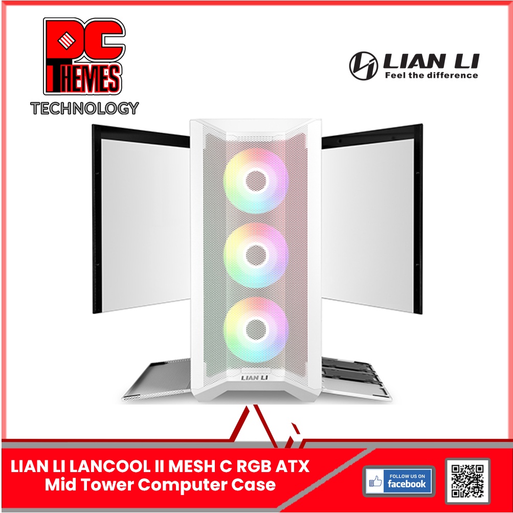 LIAN LI LANCOOL II MESH C SNOW RGB ATX Mid Tower Computer Case | Shopee ...