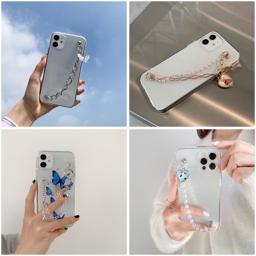 Butterfly Chain Phone Case For iphone 15 14 13 12 Pro 13 12Mini 11 7 8 ...