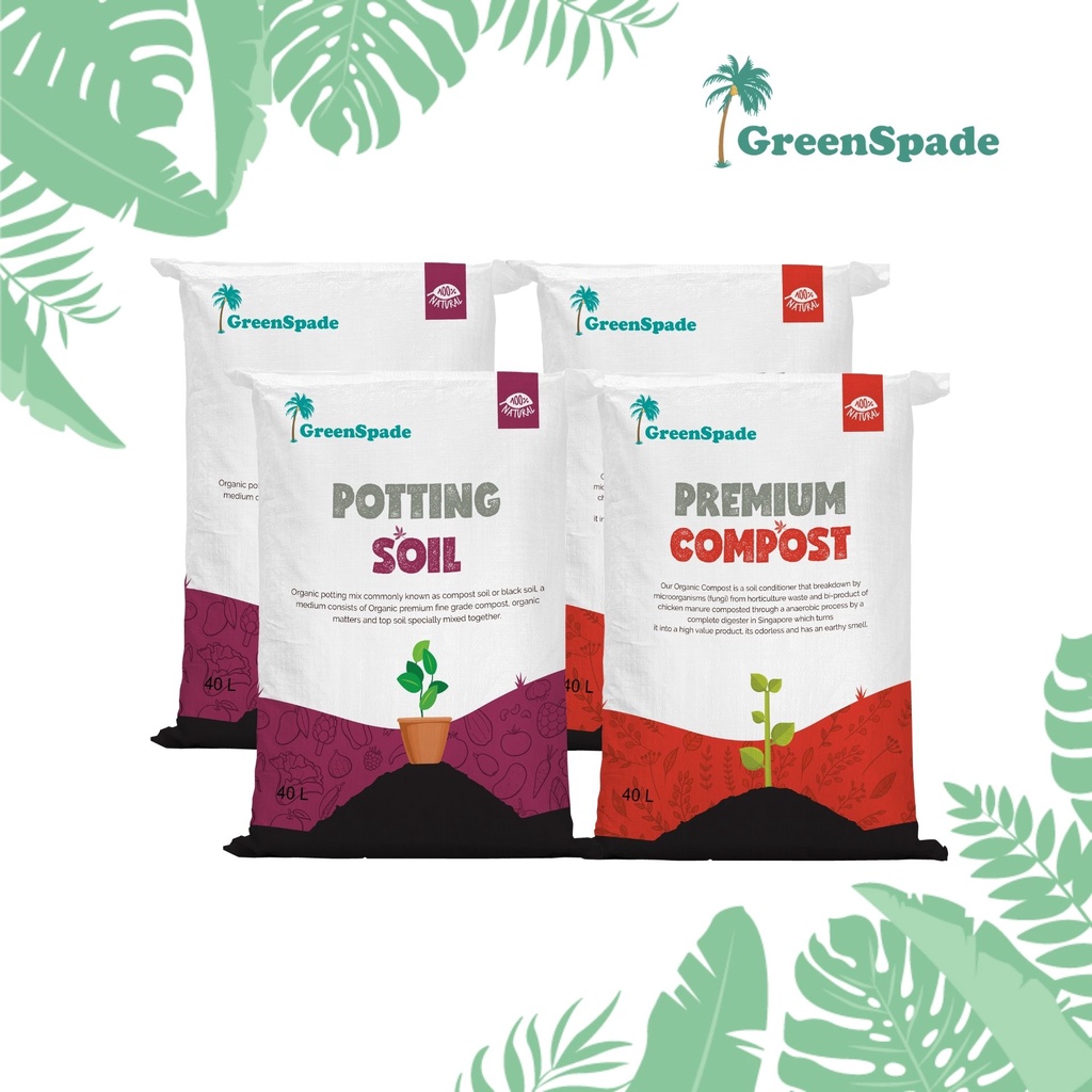 [Bundle Pack] Soil 40L x2 & Compost 40L x2 | Shopee Singapore