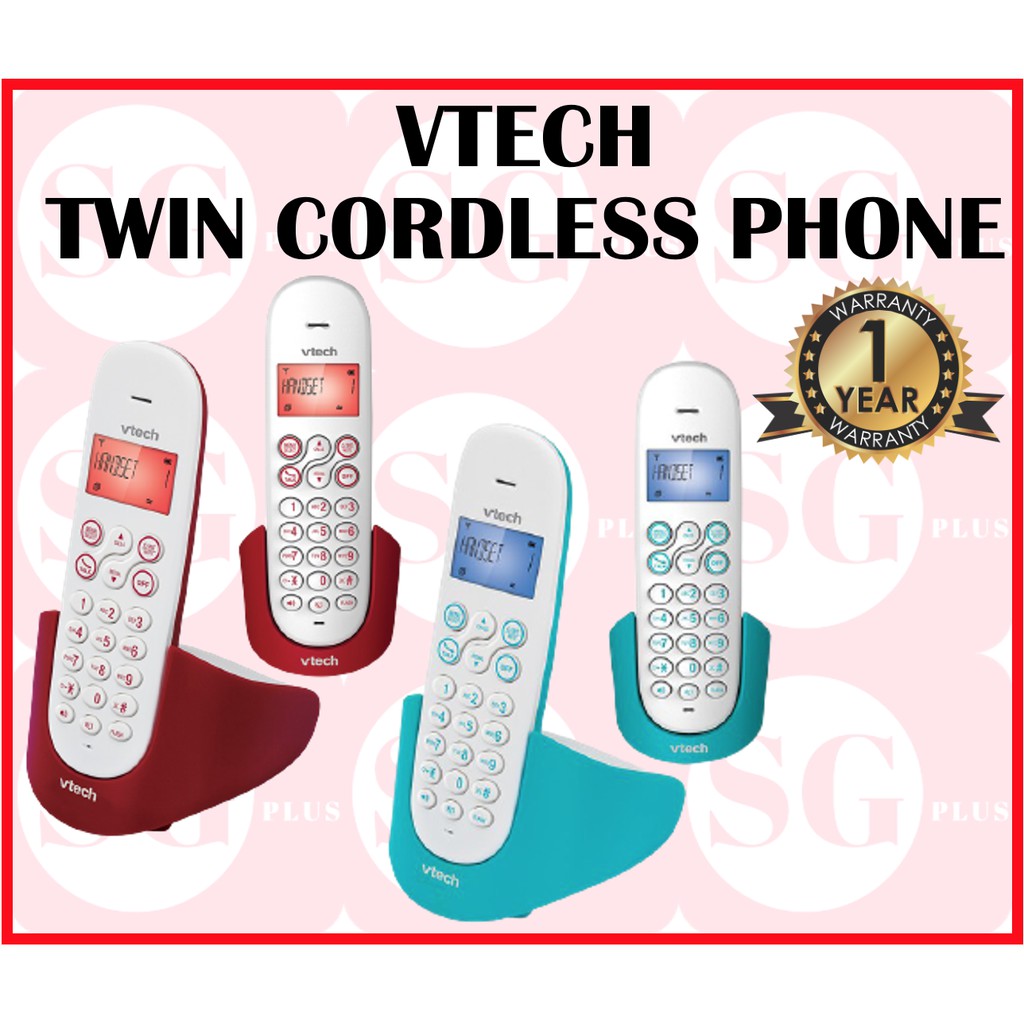Vtech Twin Cordless Phone ES2210-2 | Shopee Singapore