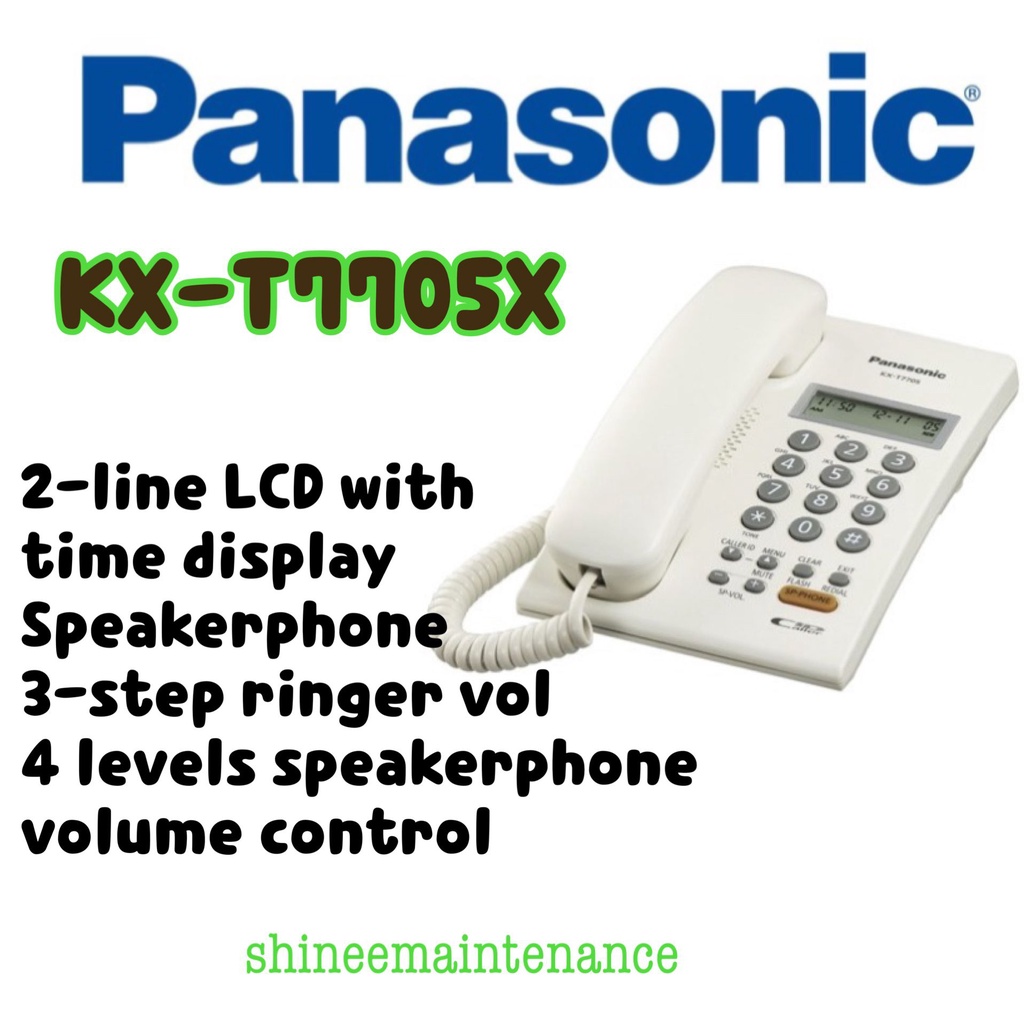 Panasonic Corded Phone KX-T7705X Black/White | Shopee Singapore