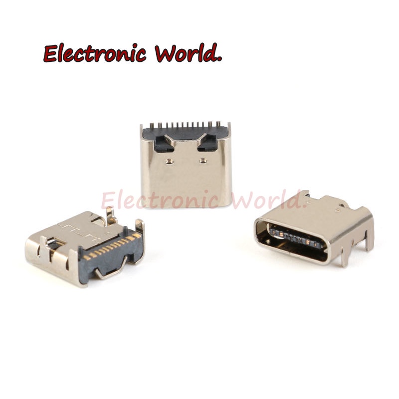 5 Pieces USB 3.1 Type-C 16-Pin Female Connector For Mobile Phone ...