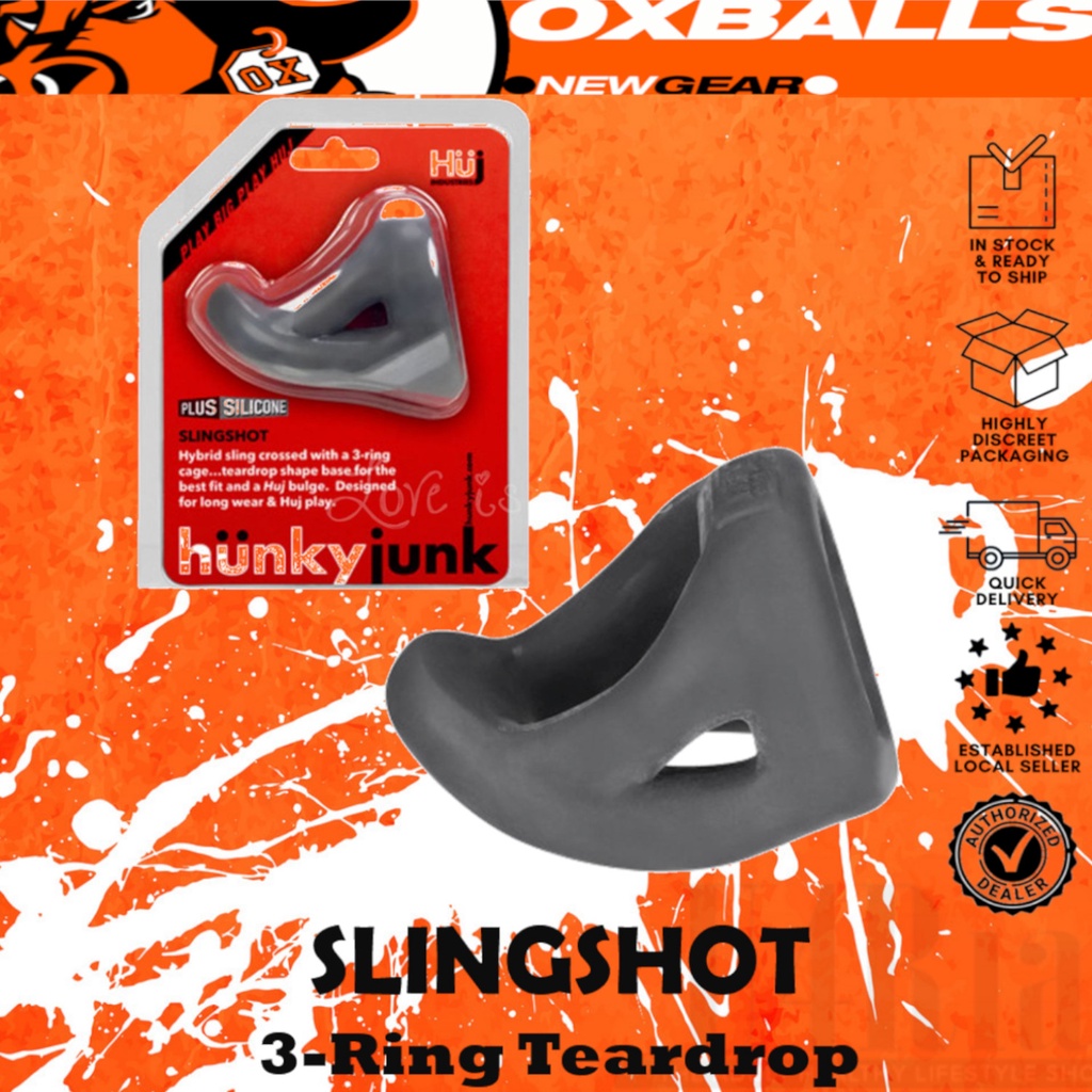 Oxballs Hunkyjunk Slingshot 3-Ring Teardrop Sling Stone or Ice | Shopee ...