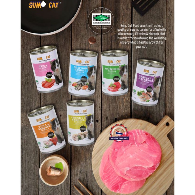 SUMO CAT JELLY FOOD ASSORTED FLAVOURS 400G (24 CANS) | Shopee Singapore