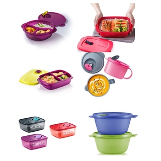 Tupperware Reheatable Divide Lunch Box 1L/ CrystalWave Rect 1L ...